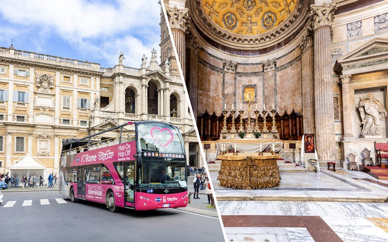 Rome HOHO Bus Tour & Pantheon Fast-Track Tickets