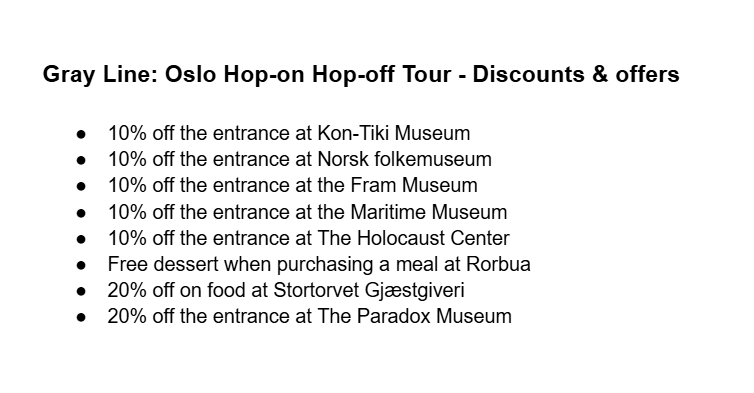 Tours en bus Hop-On Hop-Off à Oslo | Visite de la ville