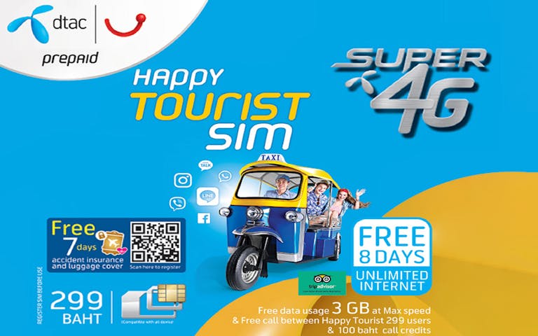 4G Tourist SIM Card for Bangkok [2022]